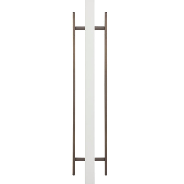 Aged Brass Oval Profile Back to Back Door Pull - Imogen- Manovella