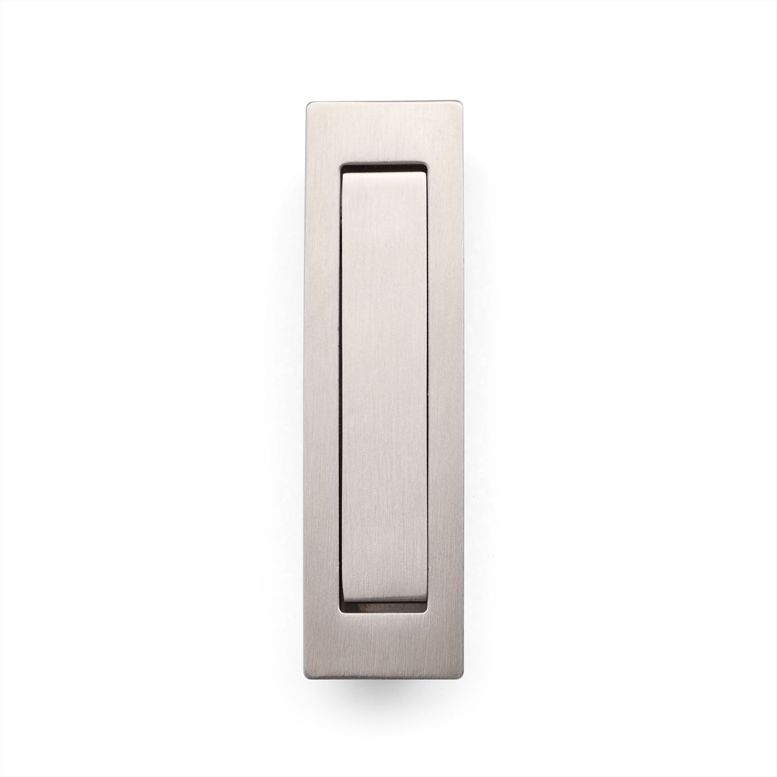 Brushed Nickel Concealed Sliding Door Edge Pull- Manovella