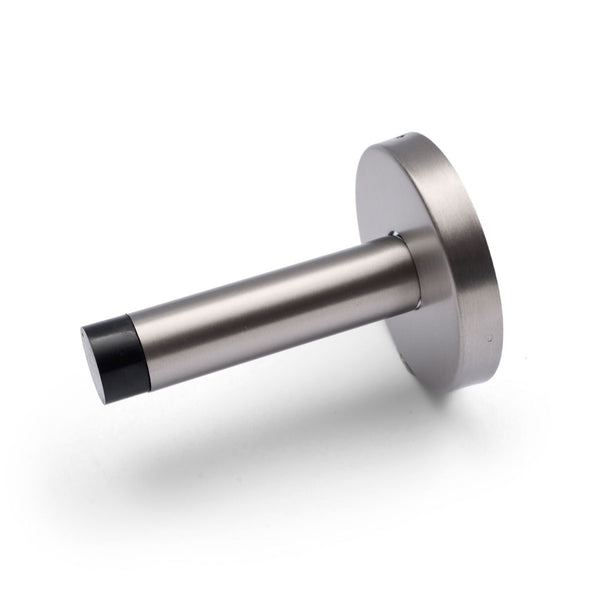 Brushed Nickel Wall Mounted Straight Door Stop | Manovella