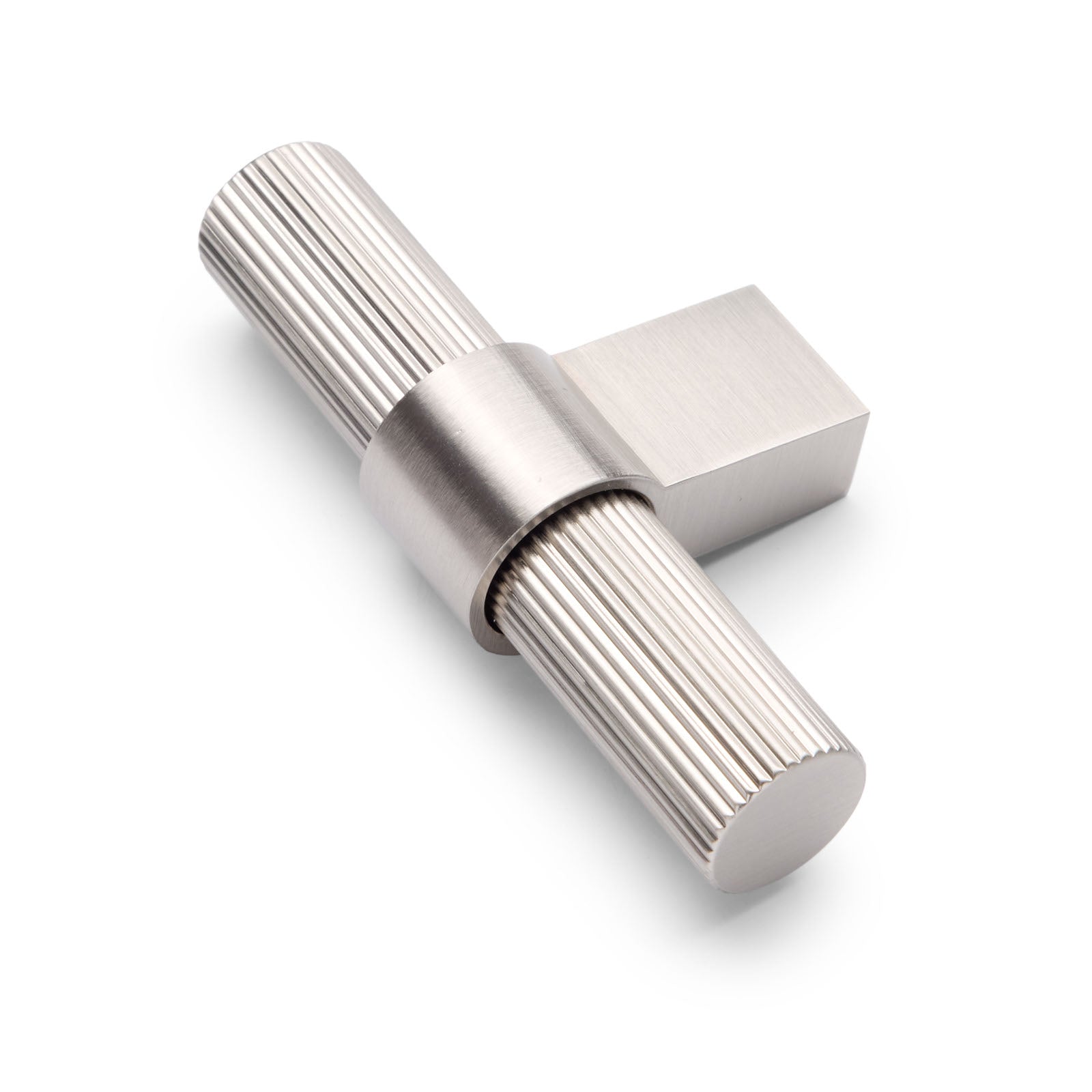 Brushed Nickel Fluted T-Bar - Athena - Manovella