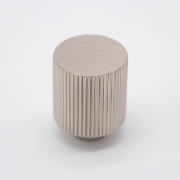 Brushed Nickel Fluted Knob - Rhea - Manovella