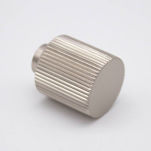 Brushed Nickel Fluted Knob - Rhea - Manovella