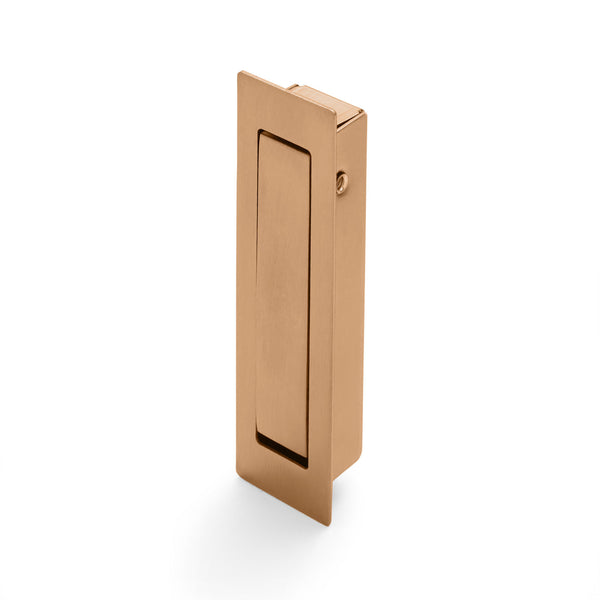 Brushed Copper Concealed Sliding Door Edge Pull- Manovella