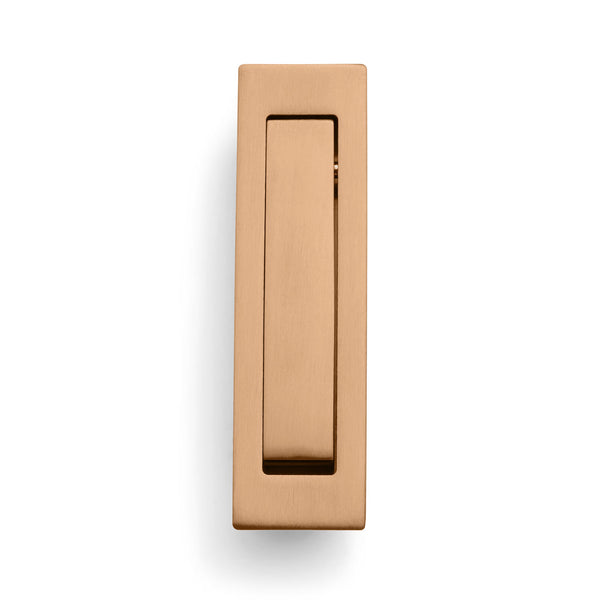 Brushed Copper Concealed Sliding Door Edge Pull- Manovella