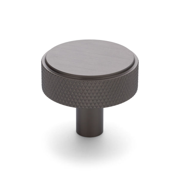 Gunmetal Round Fluted Cabinet Knob - Octavia | Manovella