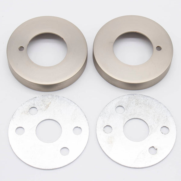 Brushed Nickel Large Rose Adaptor Kit - 65mm Diameter - Manovella