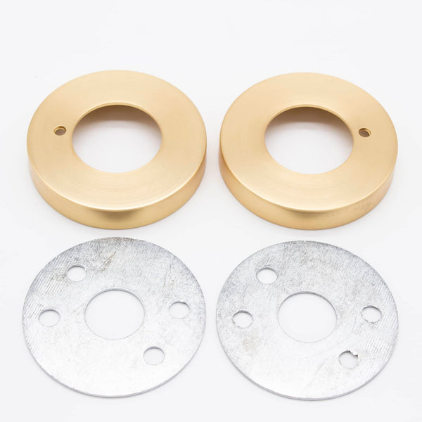 Satin Brass Large Rose Adaptor Kit - 65mm Diameter - Manovella