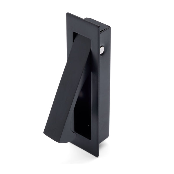 Matt Black Concealed Sliding Door Edge Pull - Manovella