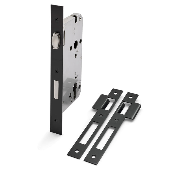 Matt Black Euro Roller Mortice Lock 316SS (85mm Pitch 60mm Backset ...